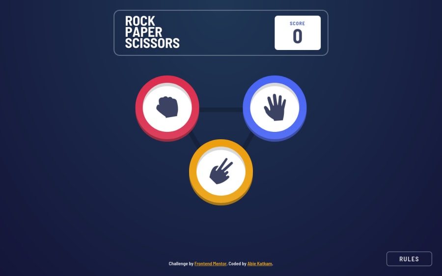 Frontend Mentor Rock Paper Scissor With Html Css Javascript Coding Challenge Solution