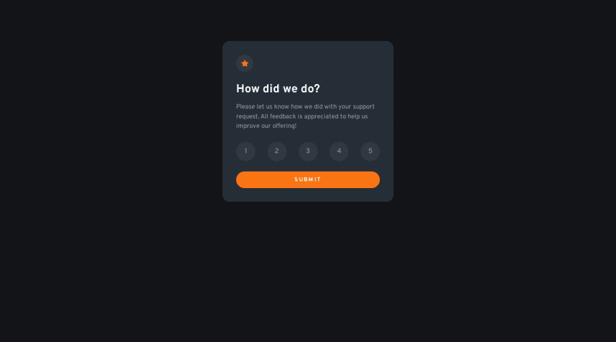 Frontend Mentor Rating Component Using Css Gridflexbox Coding Challenge Solution