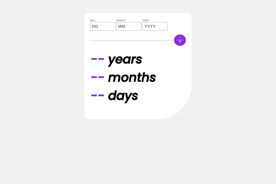 Frontend Mentor Age Calculator App Coding Challenge Solution