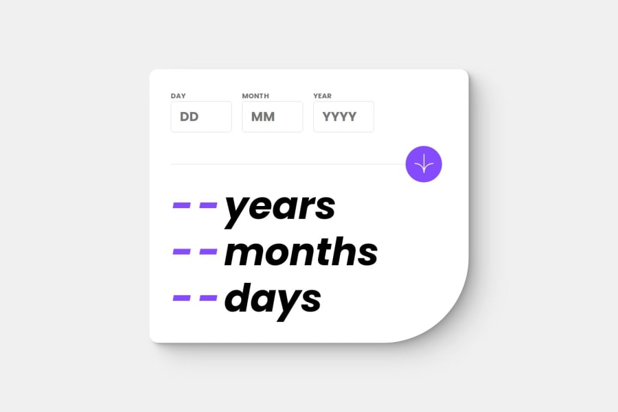 Frontend Mentor Interactive Age Calculator Using Vanilla Html Css And Js Coding Challenge