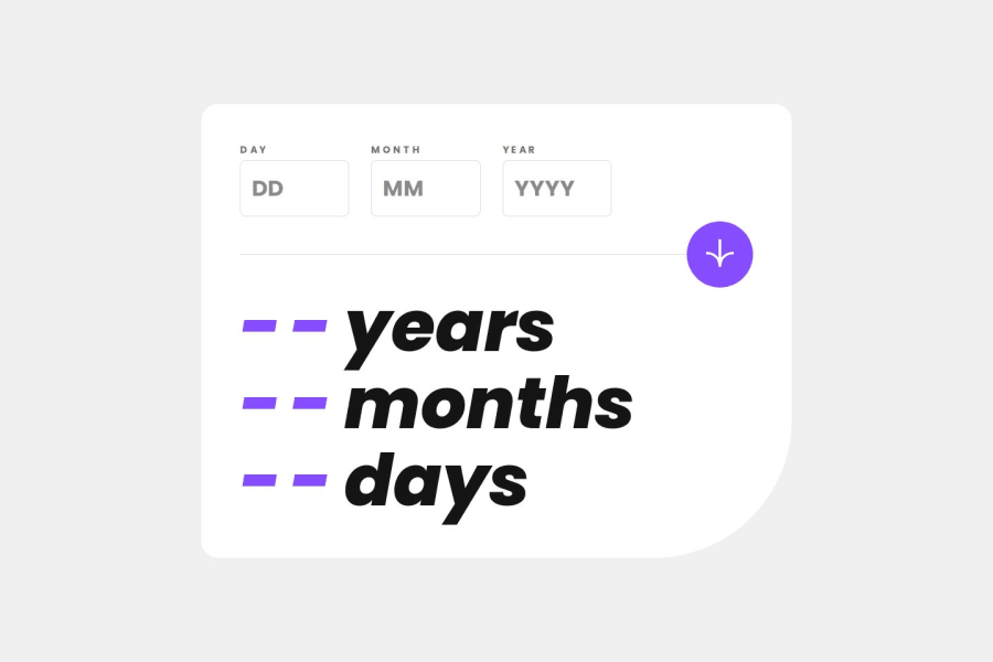 Frontend Mentor Age Calculator App With React And Scss Coding Challenge