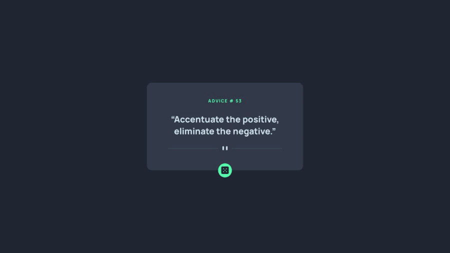 Frontend Mentor Advice Generator App Using Htmlscss And Js Coding Challenge Solution