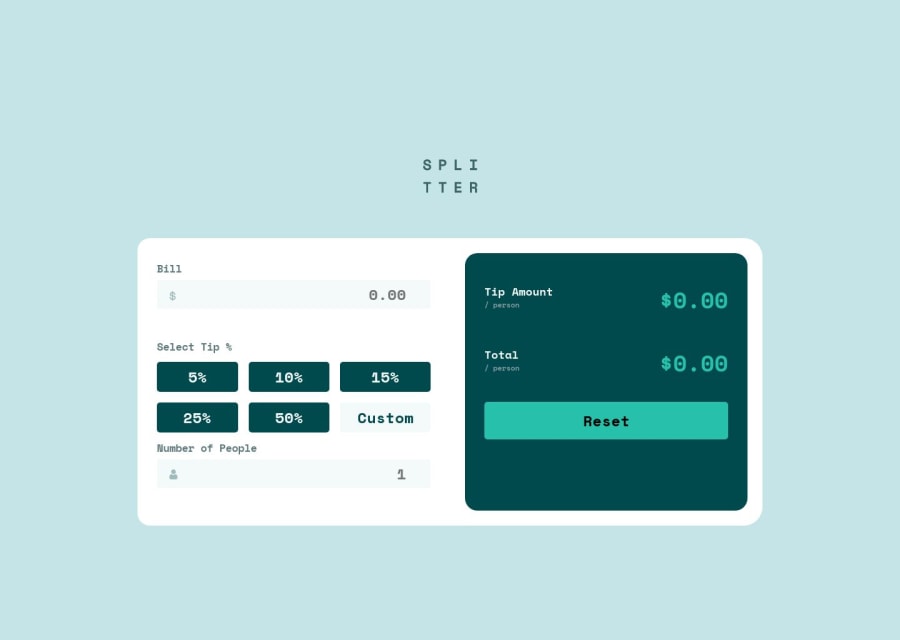 Frontend Mentor React Tip Calculator Coding Challenge Solution