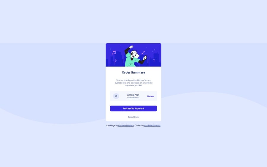 Frontend Mentor Order Summary Component Solution Built With Sass