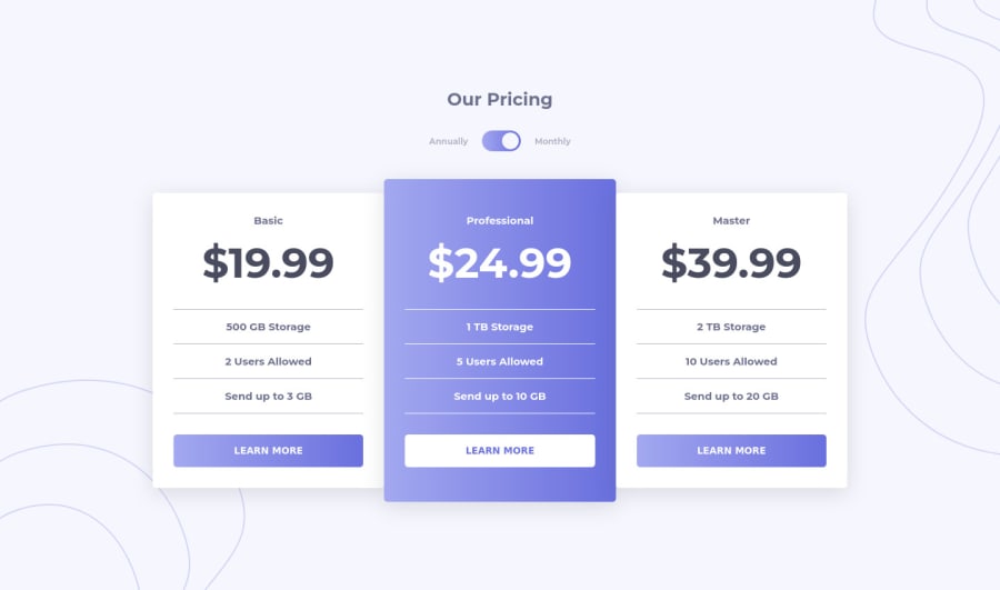 Frontend Mentor Dynamic Pricing Component In React Flexbox Coding Challenge Solution