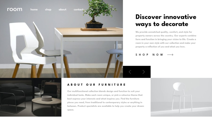 Frontend Mentor Responsive Room Homepage Using Css Grid Coding
