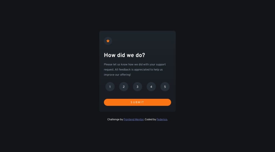 Frontend Mentor Interactive Rating Component With Html Css And Javascript Coding Challenge
