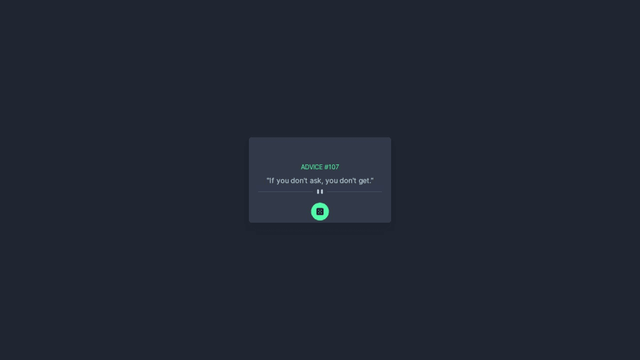 Frontend Mentor Advice Generator Coding Challenge Solution