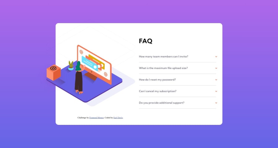 Frontend Mentor Faq Accordion Card Coding Challenge Solution