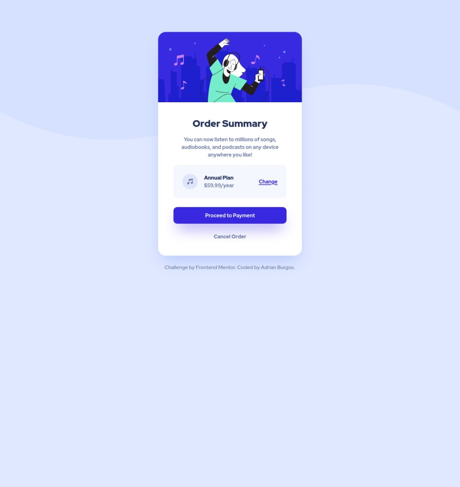 Frontend Mentor Order Summary Component Using React And Tailwind