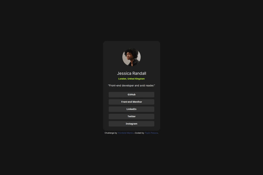 Frontend Mentor Social Links Profile Css Flexbox And Bem Coding Challenge Solution