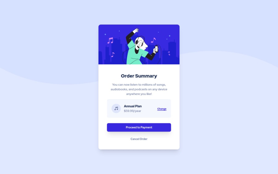 Frontend Mentor Order Summary Component Using Tailwind Coding