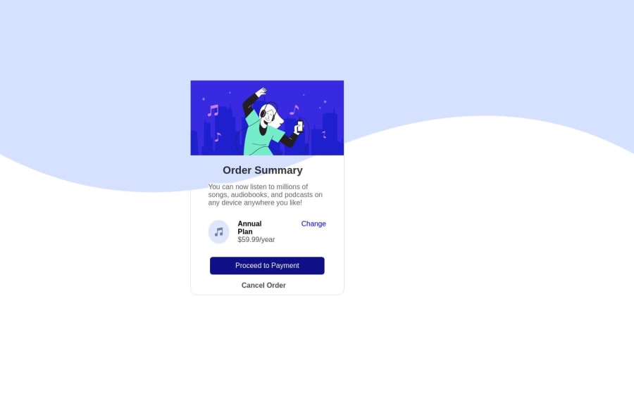 Frontend Mentor Order Summary Component Using Css Html Coding Challenge Solution