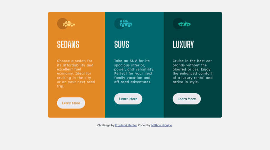 Frontend Mentor Three Columns With Css Grid Flexbox And Media Querie