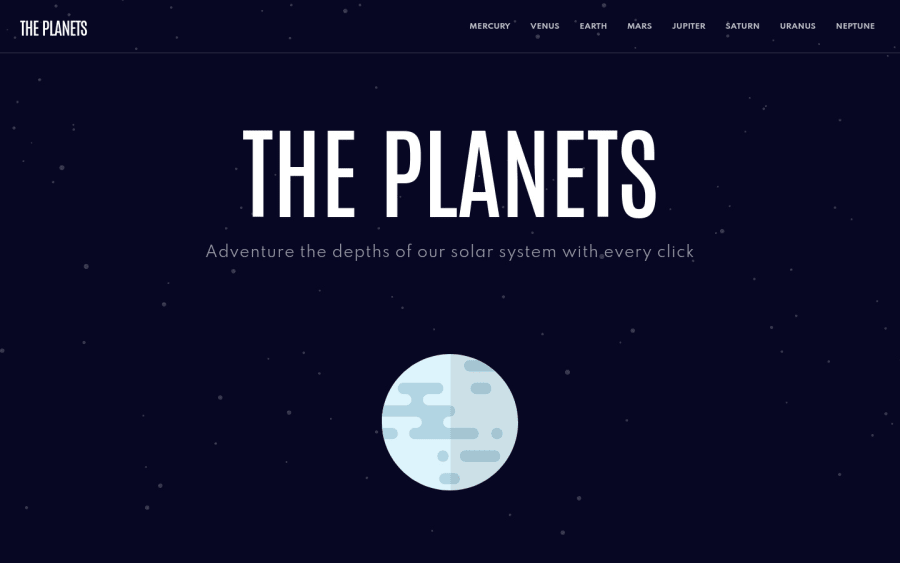 Frontend Mentor The Planets Svelte Kit Tailwind Css Grid Mobile