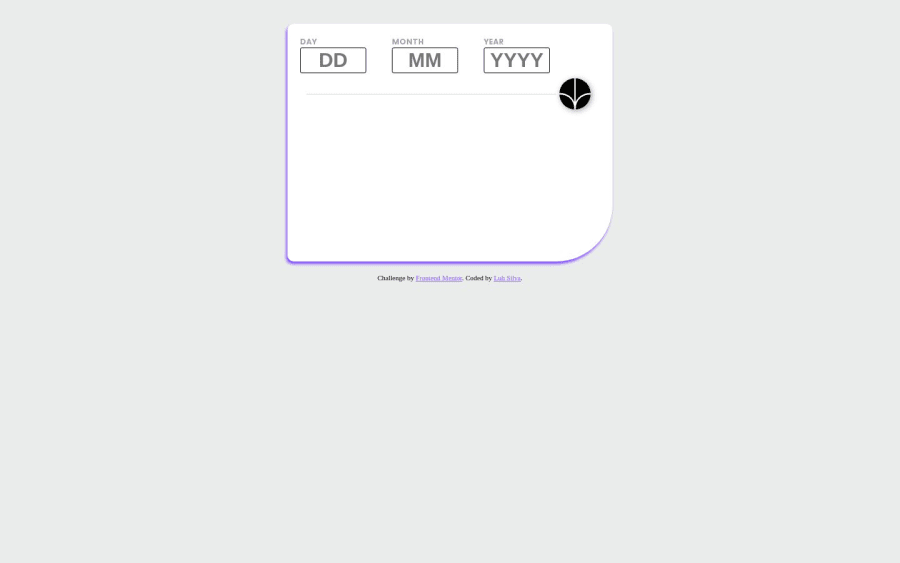 Frontend Mentor Calculadora De Idade Utilizando Html Css E Javascript Coding Challenge Solution