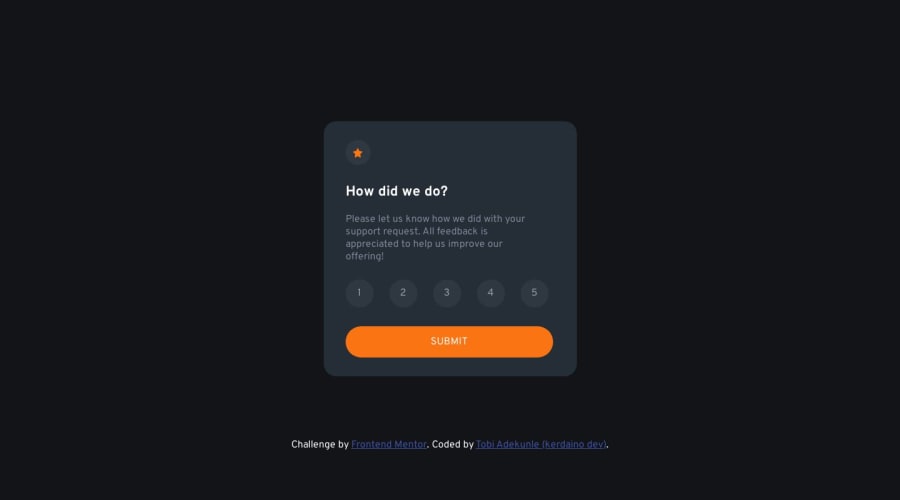Frontend Mentor Interview Rating Components Using Html Css And Vanilla Js Coding Challenge