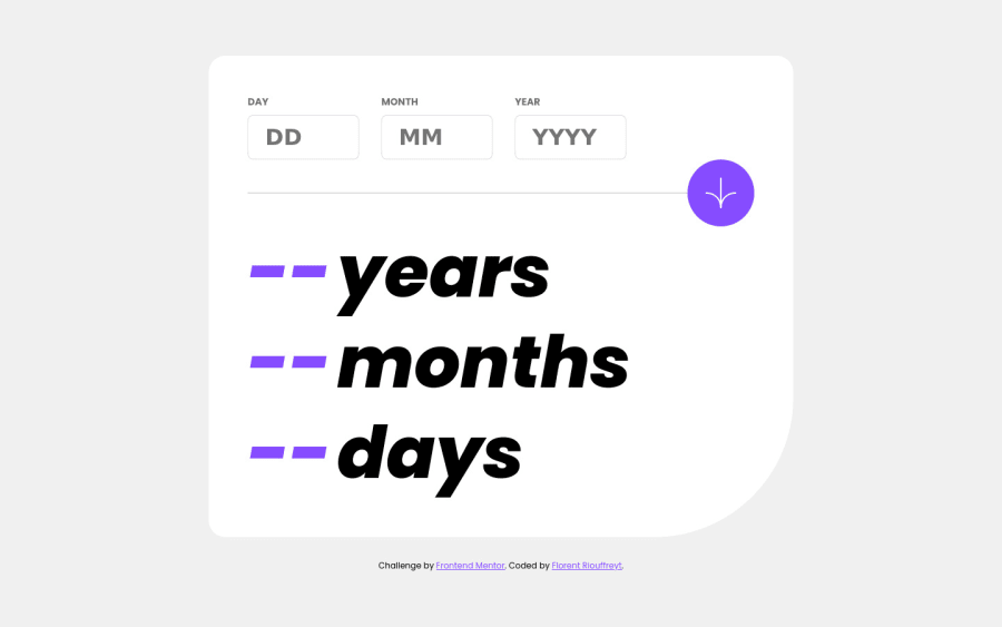 Frontend Mentor Age Calculator App Html Css Js Coding Challenge Solution