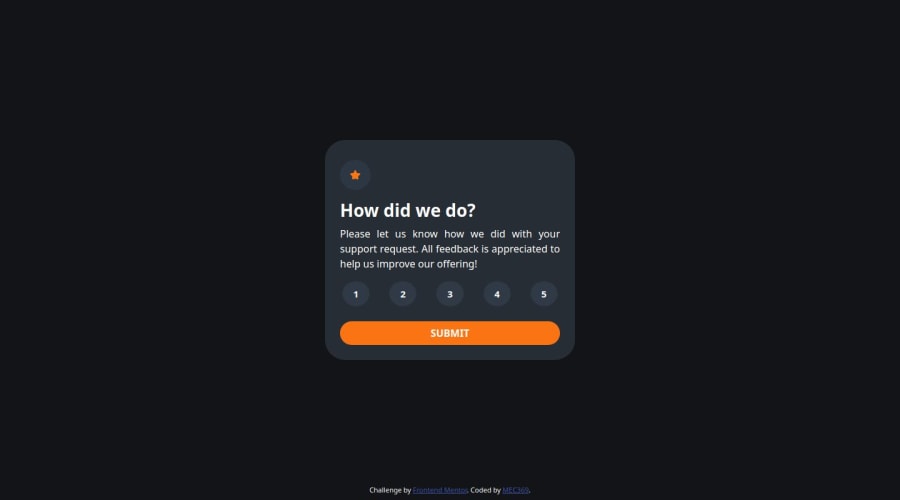 Frontend Mentor Interactive Rating Component With Bootstrap Coding Challenge Solution