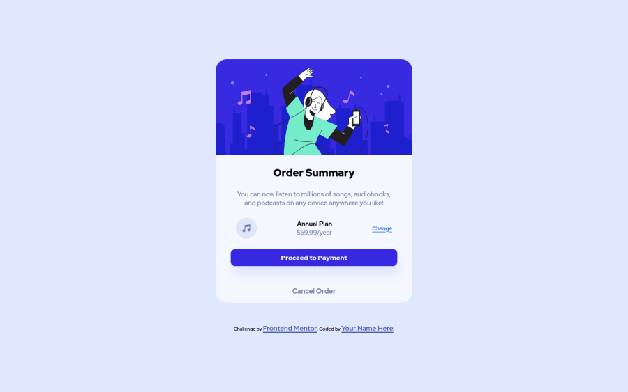 Frontend Mentor Order Summary Card With Flexboxes Coding Challenge