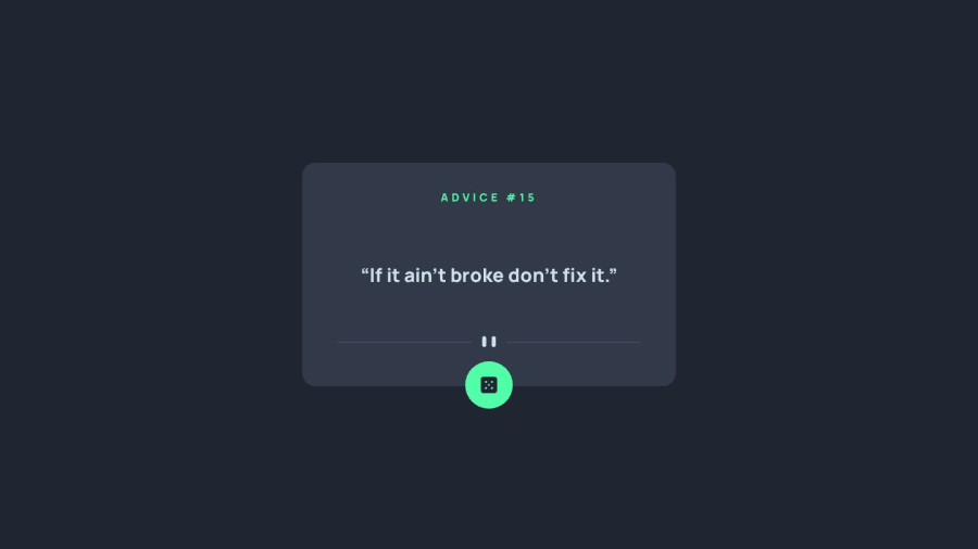 Frontend Mentor Advice Generator App Coding Challenge Solution