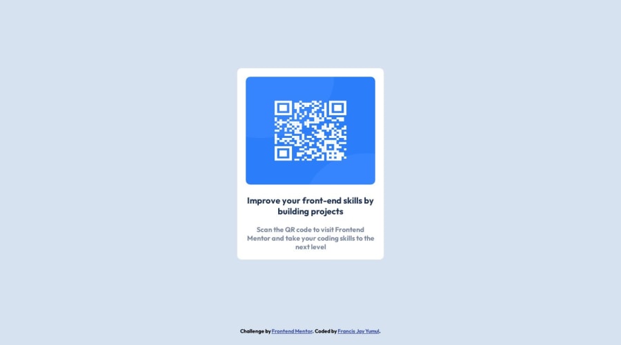 Frontend Mentor Solution For Qr Code Challenge Using Css Flexbox Coding Challenge Solution