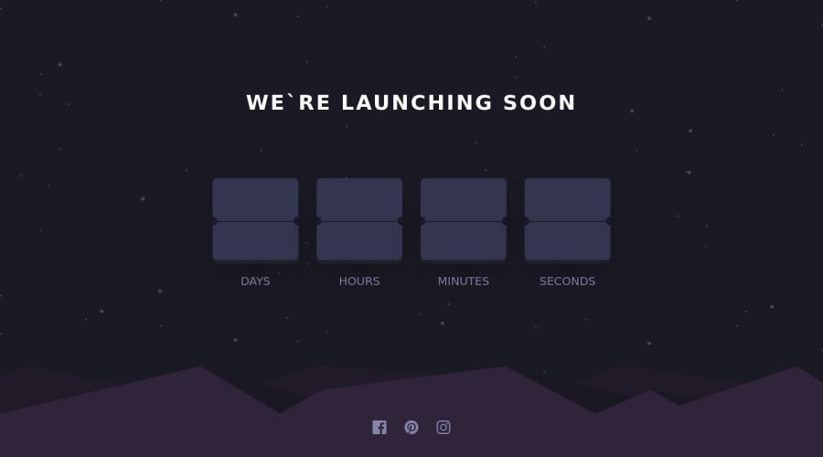 Frontend Mentor Mobile Responsive Launch Countdown Timer Using Next