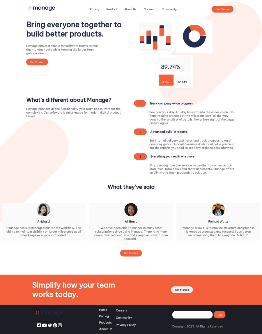 Frontend Mentor Responsive Landing Page Using Css And Javascript Coding Challenge Solution
