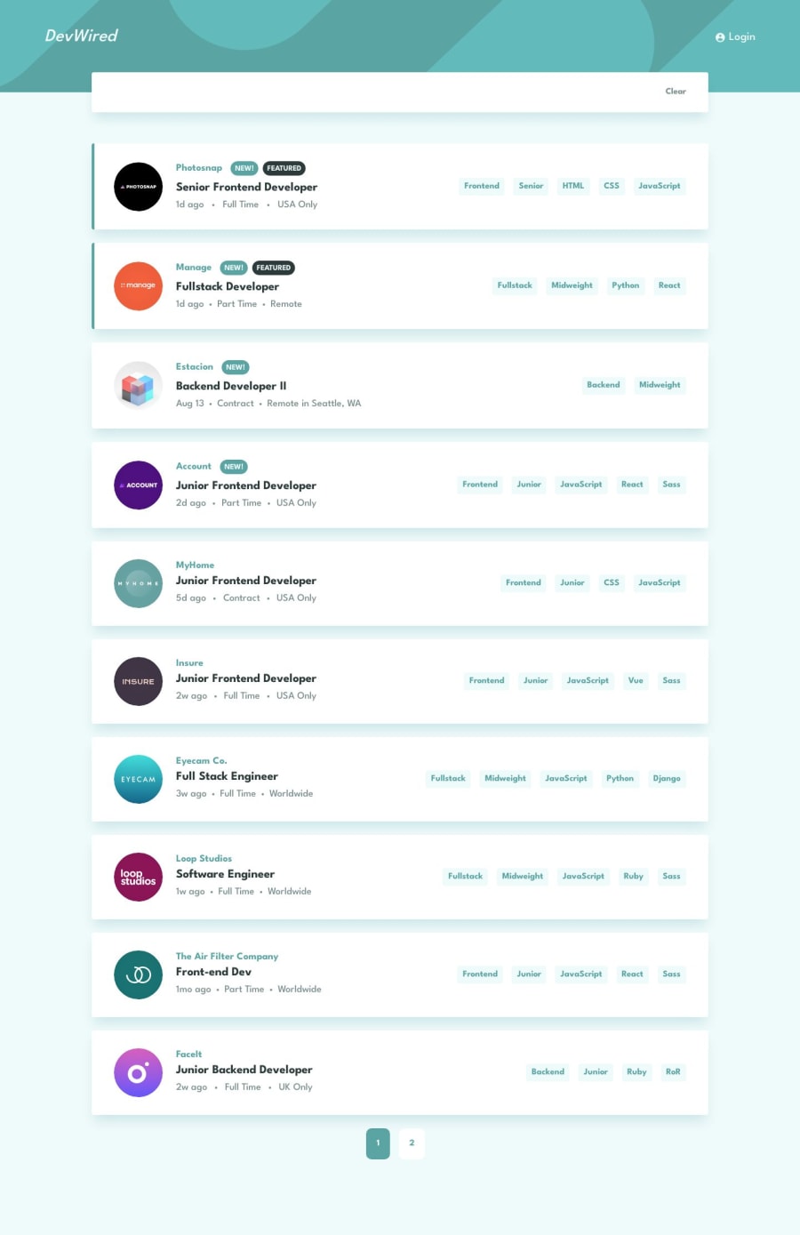 Frontend Mentor Full Stack Job Search Website With The Mern Stack