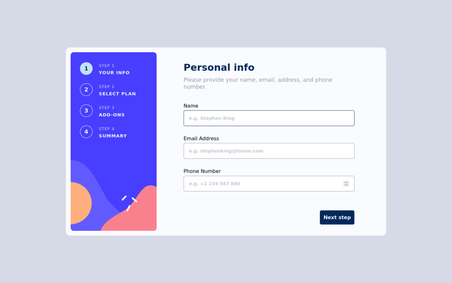 Frontend Mentor Multi Step Form With React And Firebase Coding Challenge Solution