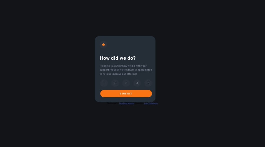 Frontend Mentor Interactive Rating Html Css Javascript Coding Challenge Solution