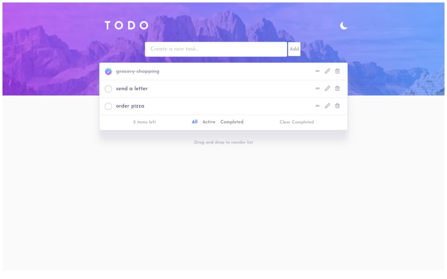Frontend Mentor React Todo App With Dark Light Themes And Drag And