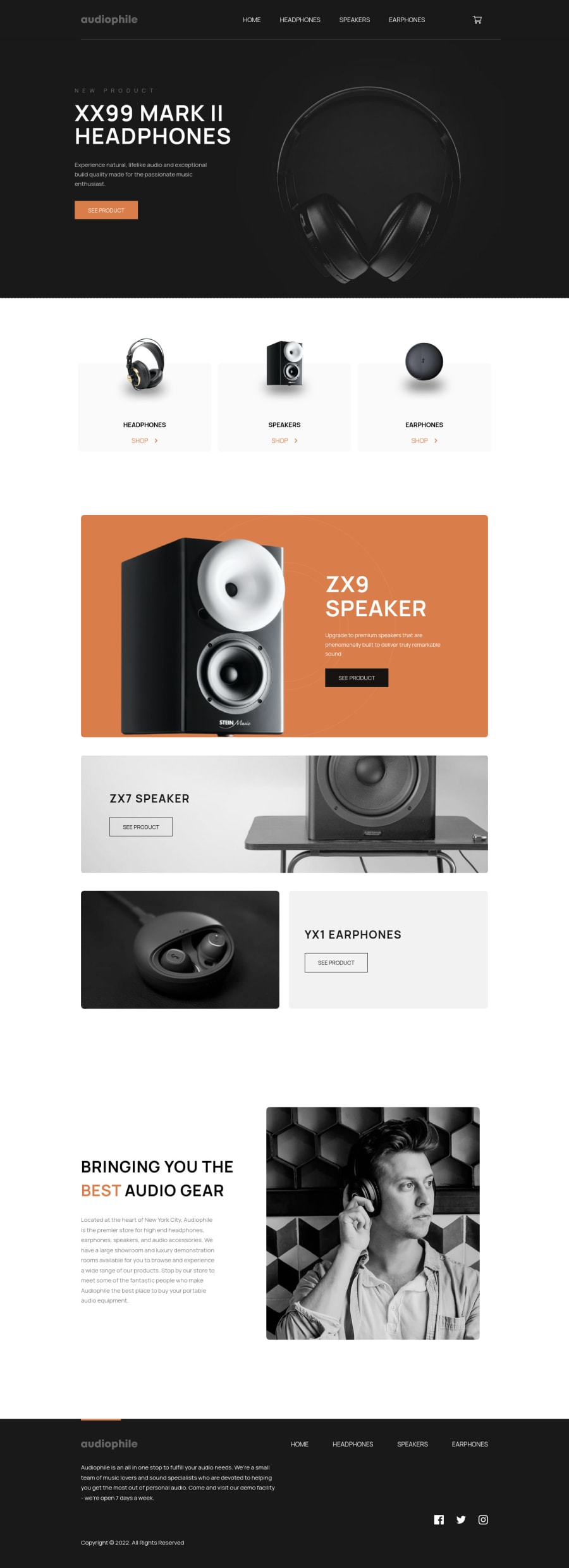 Frontend Mentor Audiophile Ecommerce Website React Mongodb Realm