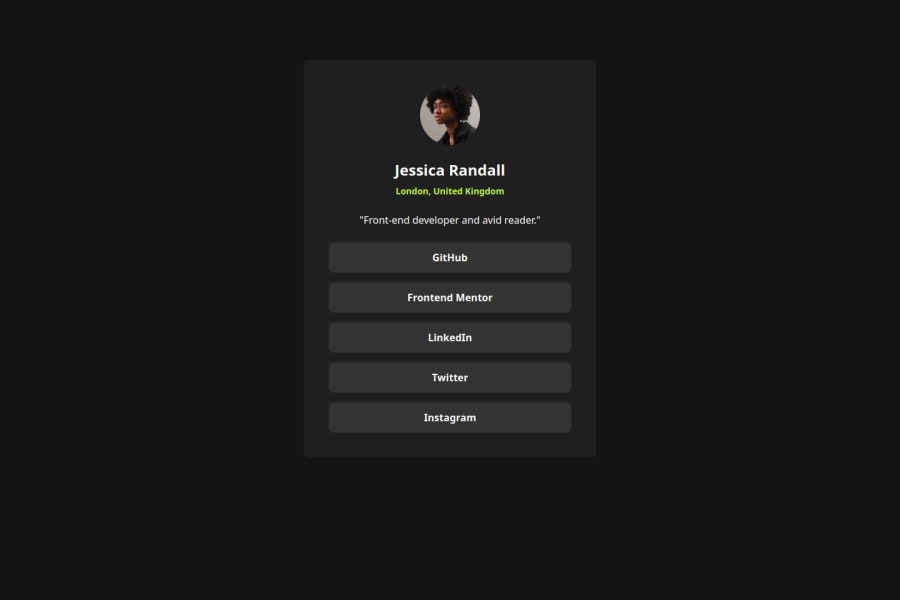 Frontend Mentor Social Links Profile Reactjs Ts Tailwindcss