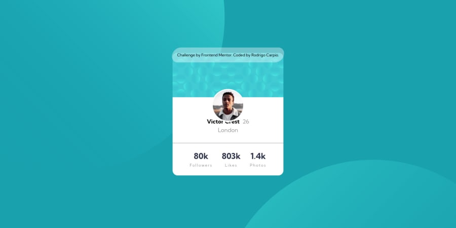 Frontend Mentor Profile Card Component Con Css Coding Challenge Solution