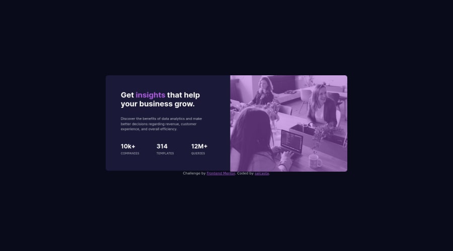 Frontend Mentor Responsive Stats Preview Component Using Bootstrap Coding Challenge Solution