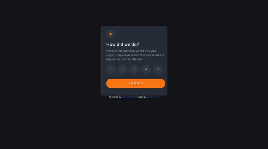 Frontend Mentor Interactive Rating Using Bootstrap Coding Challenge Solution