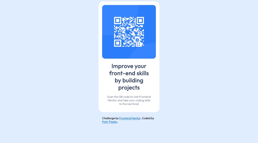 Frontend Mentor Qr Code Component Using Css Flexbox Coding Challenge Solution