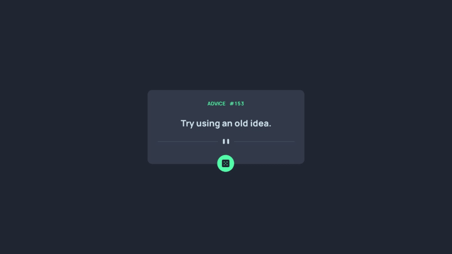 Frontend Mentor Responsive Advice Generator App For When You Really