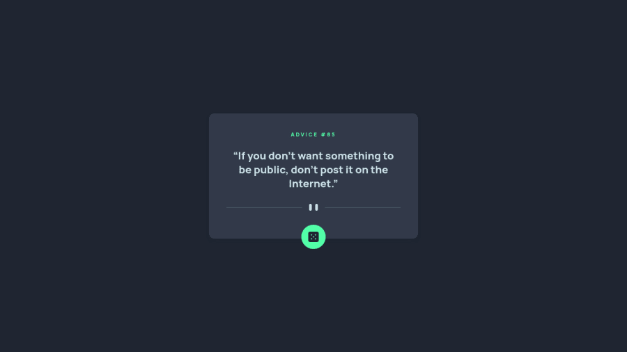 Frontend Mentor Advice Generator App Using React Tailwindcss And