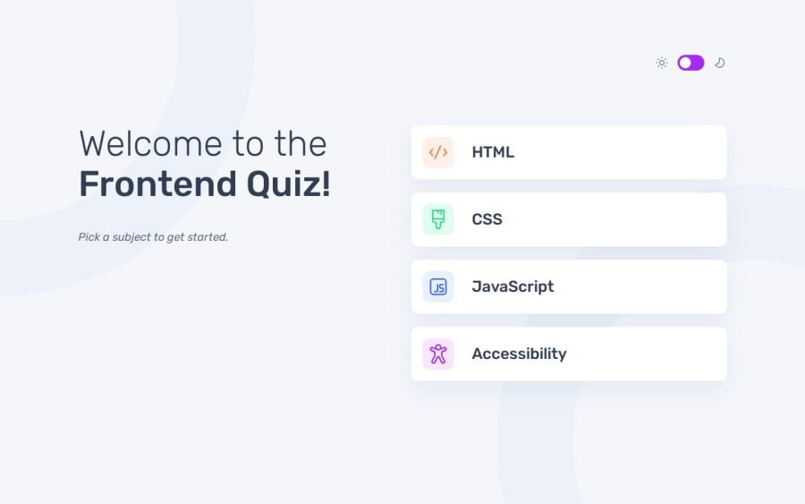 Frontend Mentor Frontend Quiz App Coding Challenge Solution