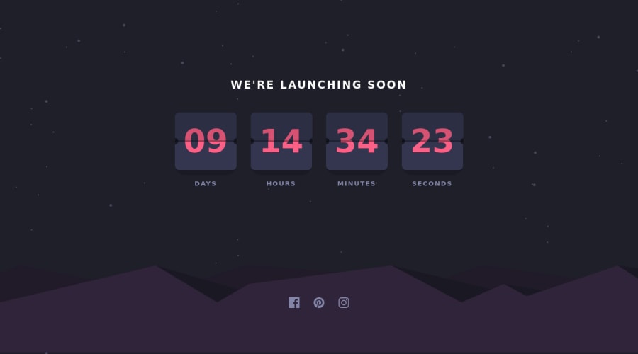 Frontend Mentor Launch Countdown Timer With Flip Animation Coding Challenge Solution