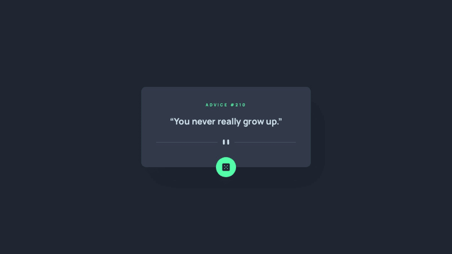Frontend Mentor Advice Generator App Using Vanilla Js Coding