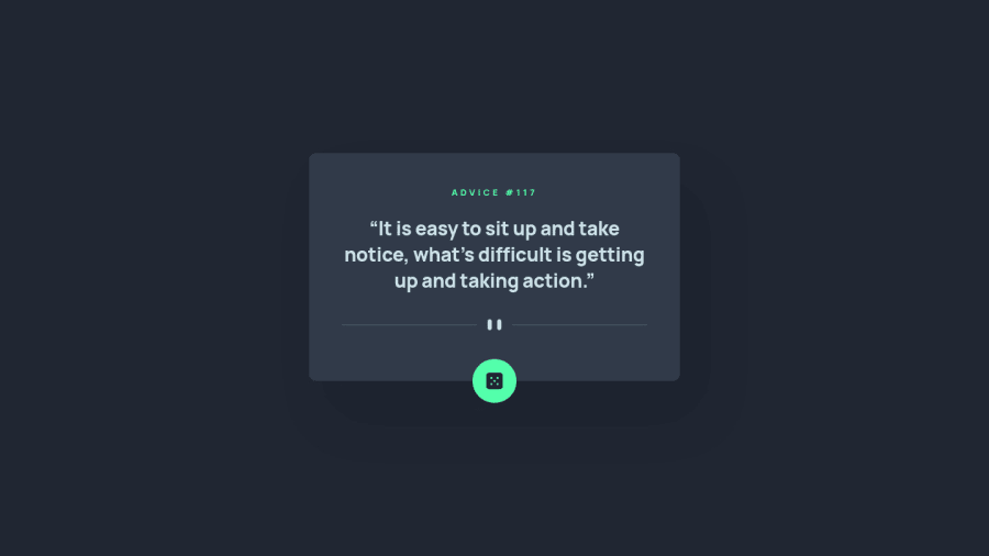 Frontend Mentor Advice Generator App Using Nextjs Coding Challenge