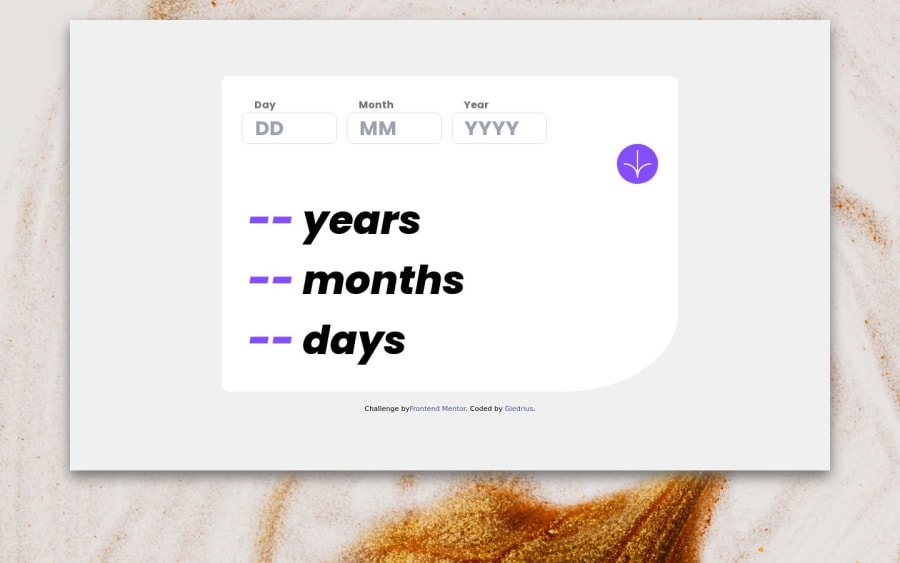 Frontend Mentor Age Calculator App Using React Coding Challenge Solution