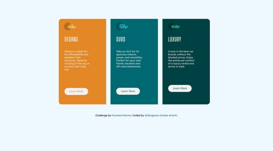 Frontend Mentor A 3 Column Card Preview Made With Css Grid Layout Coding Challenge Solution