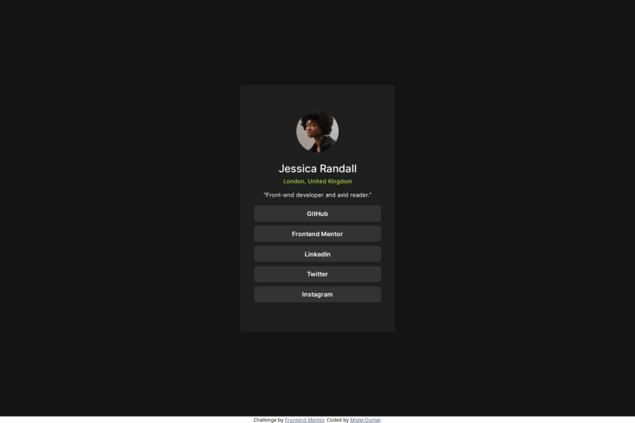 Frontend Mentor Responsive And Animated Social Links Profile Coding