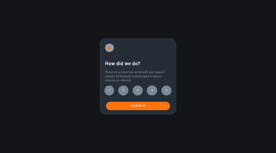 Frontend Mentor Responsive Ratings Selector Coding Challenge Solution