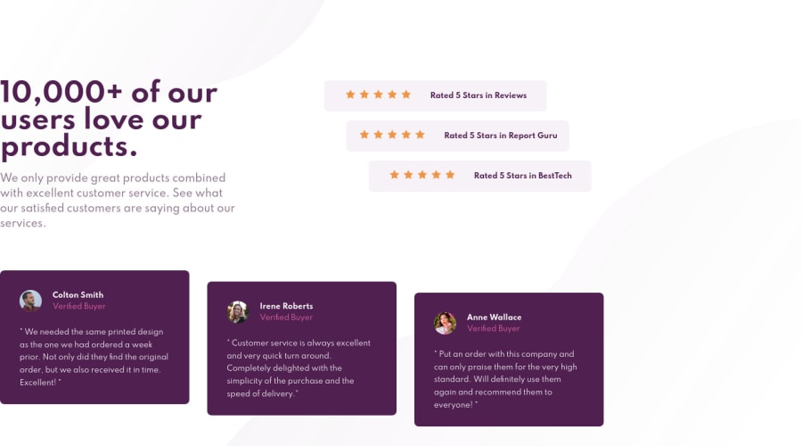 Frontend Mentor Social Proof Section Using Css Flexbox Coding Challenge Solution
