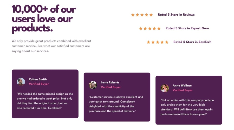 Frontend Mentor React Flexbox Coding Challenge Solution